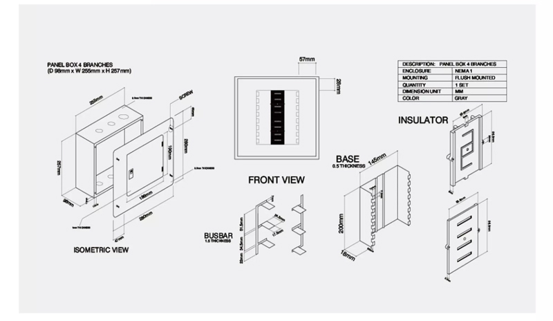 Metal 18 Way Plug-In Mcb Electrical Distribution Box Lock - SONGZE ...